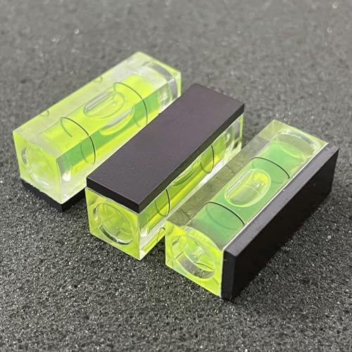 ZUJHPYMI 6Pcs Magnetic Small Bubble Level 10x10x29mm Mini Square Bubble Spirit Levels Leveling Tools