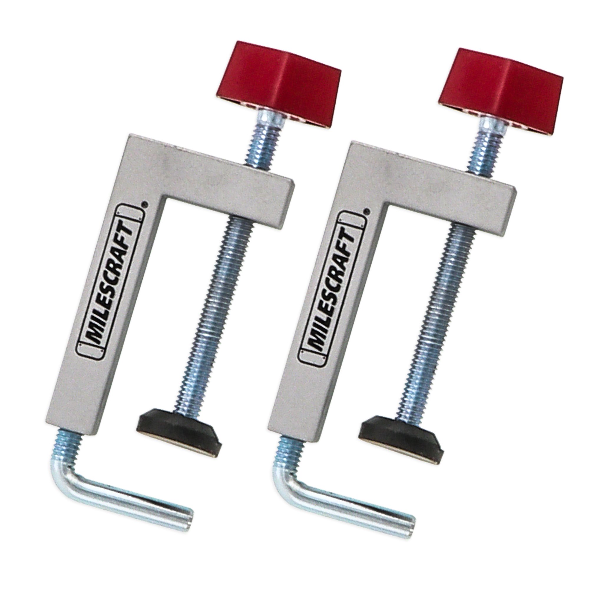 Milescraft 4009 FenceClamps- Universal,Silver & 1312 DrillBlock- Handheld Drill Guide