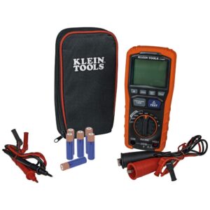 Klein Tools ET600 Multimeter, Megohmmeter Insulation Tester, 4000 Ohms Resistance, 125V/250V/500V/1000V, Auto-Ranging TRMS Multimeter & 69417 Rare-Earth Magnetic Hanger, with Strap