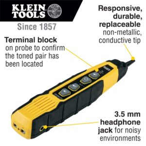 Klein Tools VDV501-853 CoaxialCable Tester, Scout Pro 3 with Test-n-Map Remote, Includes Remotes #2 - #6, Tests Voice, Data and Video Cable & VDV500-123 Cable Tracer Probe-Pro Tracing Probe