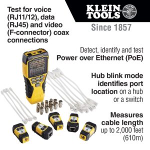 Klein Tools VDV501-853 CoaxialCable Tester, Scout Pro 3 with Test-n-Map Remote, Includes Remotes #2 - #6, Tests Voice, Data and Video Cable & VDV500-123 Cable Tracer Probe-Pro Tracing Probe