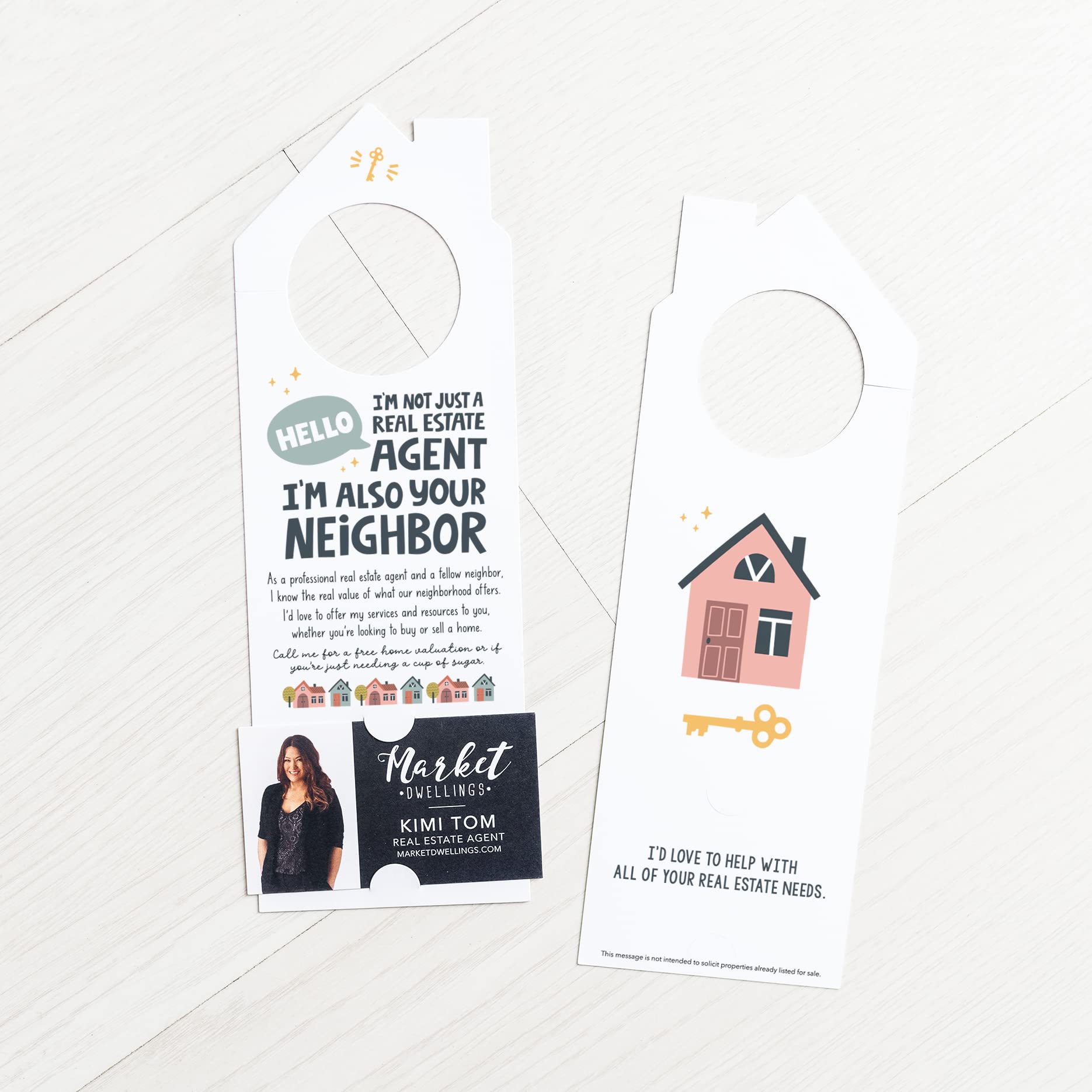 "I'm Not Just a Real Estate Agent, I'm Also Your Neighbor" | Real Estate Door Hangers | 67-DH002