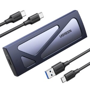 ugreen ssd enclosure, tool-free usb c external, 10gbps m.2 nvme to usb adapter/reader supports m and b&m keys and size 2230/2242 /2260/2280 ssds