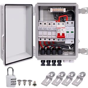 taiss changeover selector switch 32a 4 position 12 terminals lw26-32 0-3/3 + pv combiner box 4 string with 15a rated current fuse circuit breaker lightning arreste and solar panel cable connectors