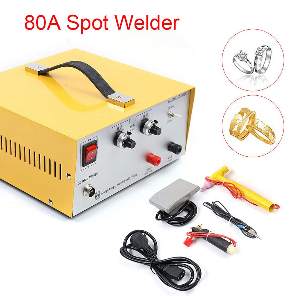 Electric Jewelry Pulse Welding Machine Pulse Spark Spot Welder Gold Soldering 80A