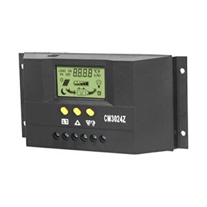 ftvogue cm3024z pwm solar controller lcd display solar panel intelligent regulator 12v 24v[30a],solar controller