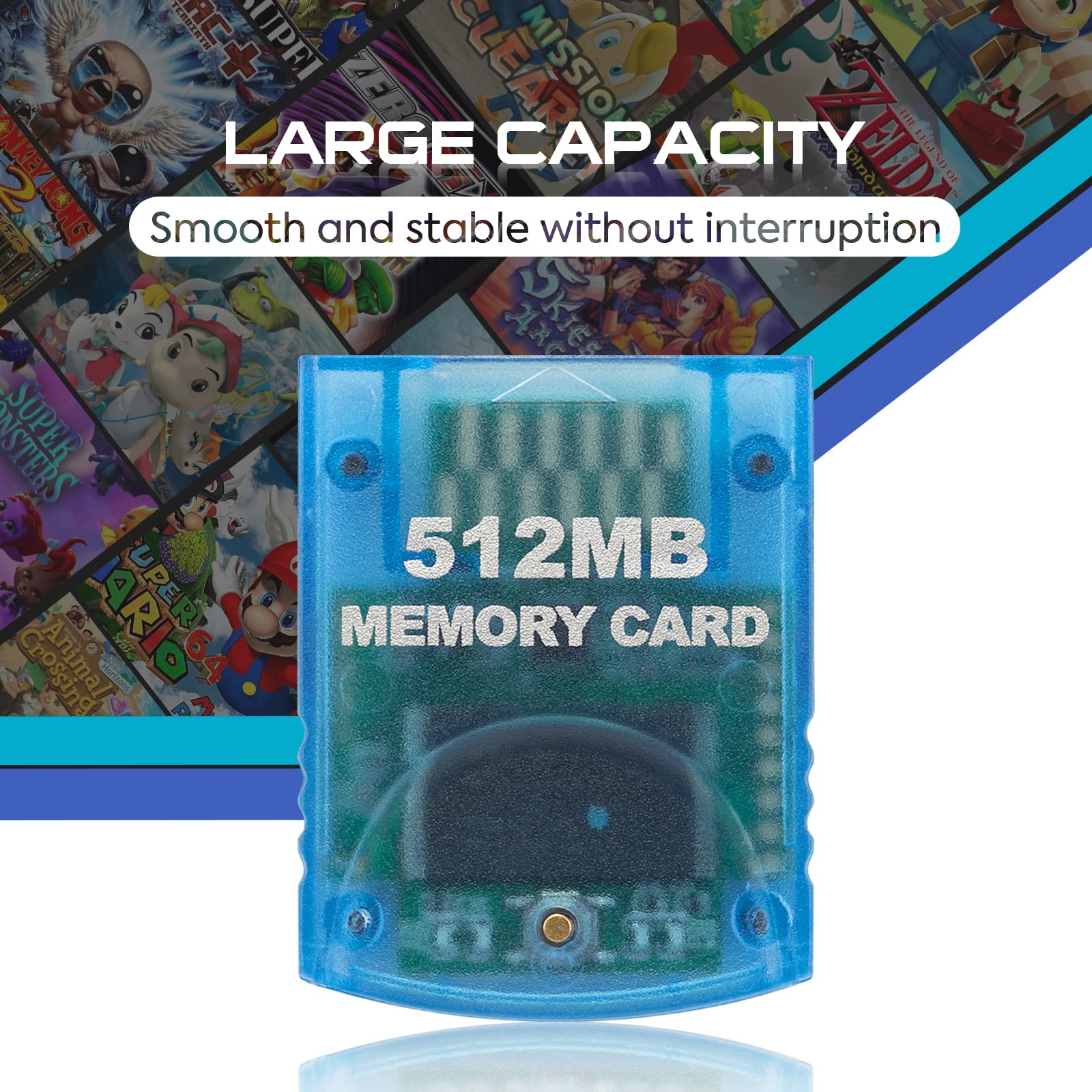 Suncala Memory Card Compatible with Gamecube and Wii Console, 512MB Memory Card for Nintendo Gamecube