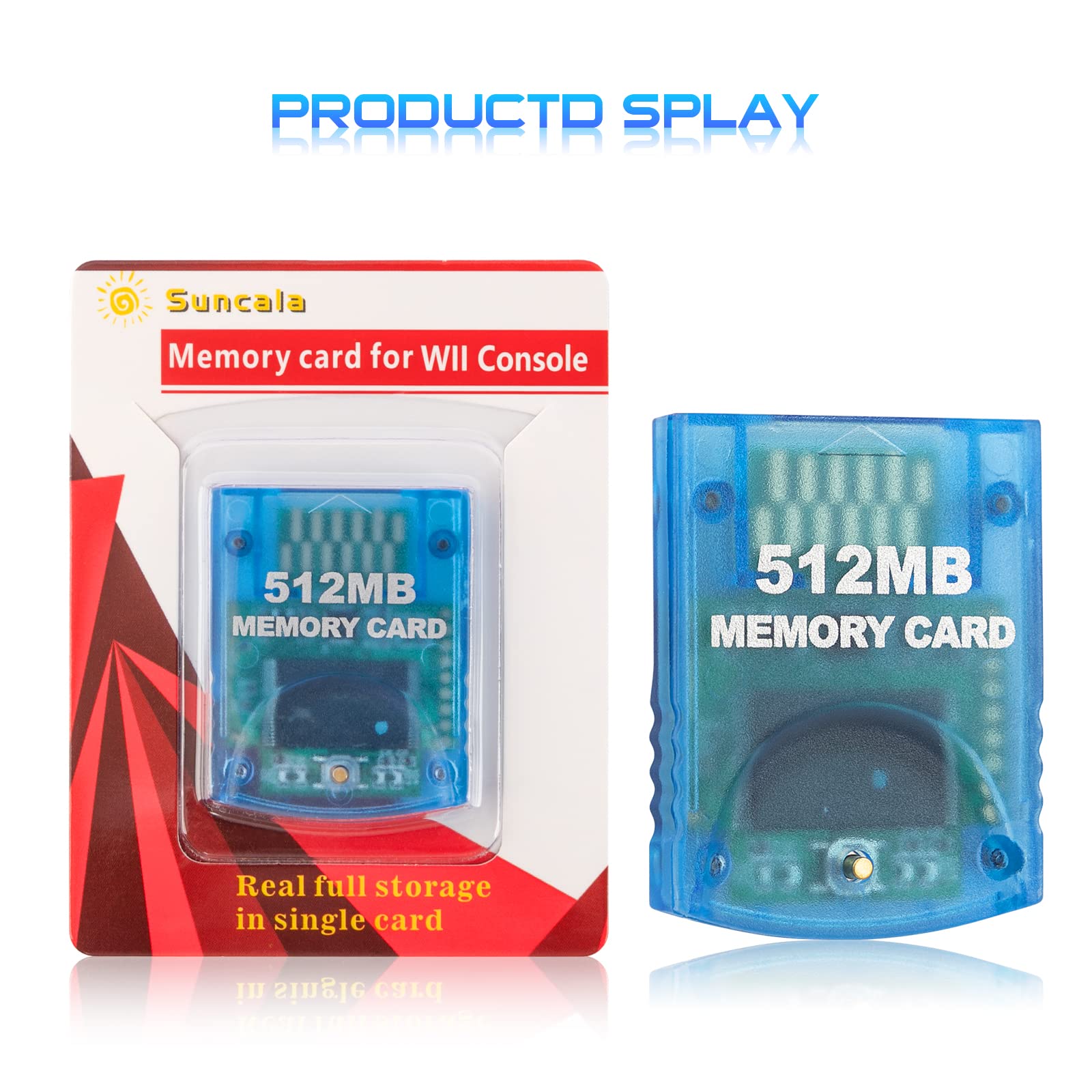 Suncala Memory Card Compatible with Gamecube and Wii Console, 512MB Memory Card for Nintendo Gamecube