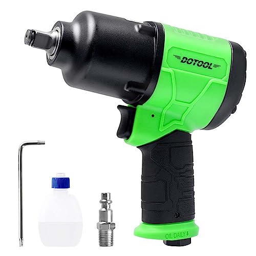 Dotool Air Impact Wrench 1/2 Inch Square Drive Heavy Duty 880 ft-Lbs Max Loosening Torque Output Pneumatic Impact Wrench Twin Hammer 7800RPM for Automobile Repair