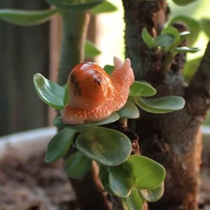 10pcs Snail Miniature Animal Figurine Ornament Tiny Snails Statues Bonsai Aquarium Decorations Micro Landscape Mini Snail Figures for DIY Micro Landscape Decors