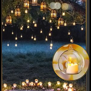 Hortsun 120 Pieces Flameless Tea Lights Candles Longer Battery Operated Votive Led Candles Flickering Romantic Tealights for Seasonal Festival Celebration Decor (Warm White)