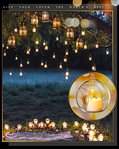 Hortsun 120 Pieces Flameless Tea Lights Candles Longer Battery Operated Votive Led Candles Flickering Romantic Tealights for Seasonal Festival Celebration Decor (Warm White)