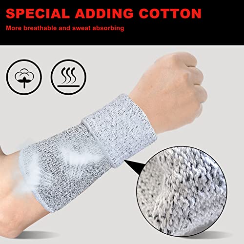 Evridwear Arm Protectors for Thin Skin and Bruising Cut Resistant Arm Sleeves Arm Guards Protective Sleeves for Men Women, with Thumb Hole L/XL