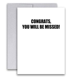 Co-Worker Goodbye Card Coworker Leaving Greeting Card Colleague Congrats 5x7 inches w/Envelope