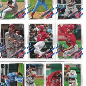 St. Louis Cardinals / 2022 Topps Baseball Team Set (Series 1 and 2) with (21) Cards. PLUS 2021 Topps Cardinals Baseball Team Set (Series 1 and 2) with (21) Cards. ***INCLUDES (3) Additional Bonus Cards of Former Cardinals Greats Ozzie Smith, Stan Musial a