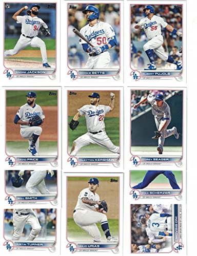 Los Angeles Dodgers / 2022 Topps Baseball Team Set (Series 1 and 2) with (22) Cards. PLUS 2021 Topps Dodgers Baseball Team Set (Series 1 and 2) with (31) Cards. ***INCLUDES (3) Additional Bonus Cards of Former Dodgers Greats Orel Hershiser, Pedro Guerrero