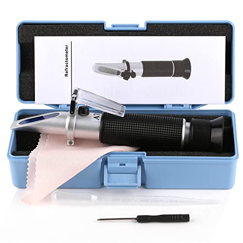 Optical Hydrometer, LEERCHUANG Alcohol Refractometer (0-80% v/v) for Distilled Spirits, Alcohol Content Measurement Meter in Alcohol Liquor Products - Not Suitable for Beer or Wine