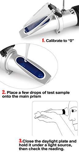 Optical Hydrometer, LEERCHUANG Alcohol Refractometer (0-80% v/v) for Distilled Spirits, Alcohol Content Measurement Meter in Alcohol Liquor Products - Not Suitable for Beer or Wine