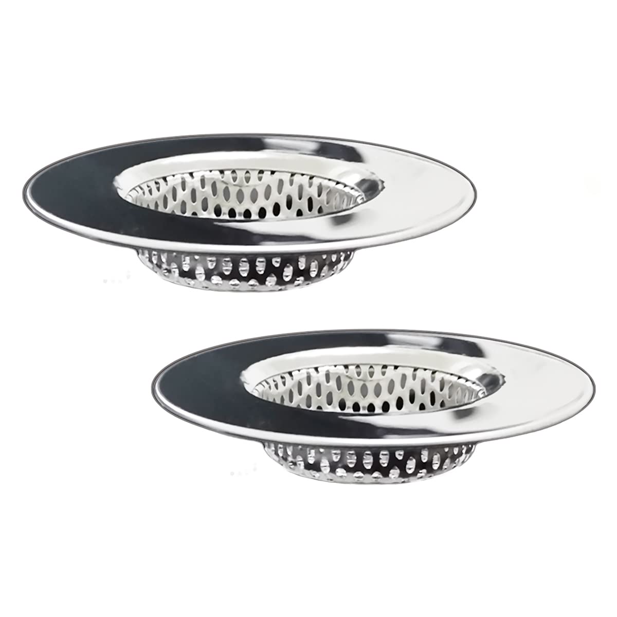 Seatery 2PCS Bathtub Drain Strainers, Shower Drain Hair Catcher, Stainless Steel Drain Cover Basket for Bathroom Laundry Floor Drain, Fit for 1.75"-3.0" Drain Hole