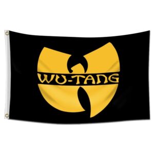 decrplus wu tang banner flag - 3x5ft/150*90cm (hd printing, durable 150d polyester for garage man cave with metal grommet