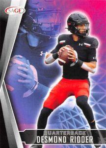 2022 sage low series #16 desmond ridder cincinnati bearcats rc rookie football trading card