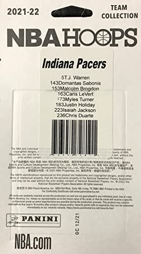 Indiana Pacers 2021 2022 Hoops Factory Sealed Team Set with Rookie cards of Isaiah Jackson and Chris Duarte