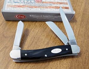 case xx 23671 black pearl kirinite handle 3 blade medium stockman, 10318 ss.