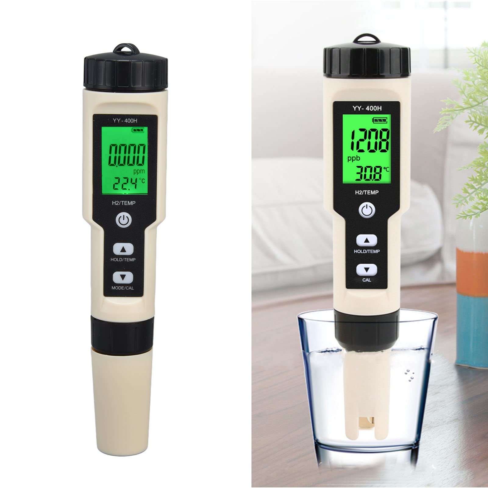 YOUTHINK Water Quality Tester, Hydrogen Test Pen High Sensitivity Water Quality Tester Backlit LCD Design for Drinking Water Aquariums