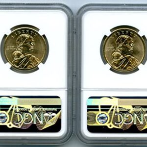 2022 P D Sacagawea ELY S. PARKER $1 Dollar Matched 2-COIN SET FIRST RELEASES NGC Dollar NGC MS66