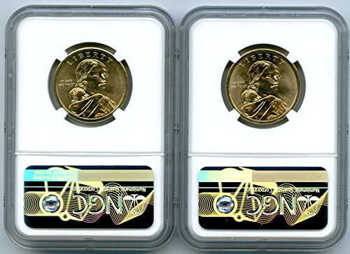 2022 P D Sacagawea ELY S. PARKER $1 Dollar Matched 2-COIN SET FIRST RELEASES NGC Dollar NGC MS66