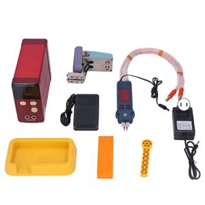 Adjustable Pulse Spot Welder, Aluminum Alloy Shell Portable Battery Welding Machine AT MT Trigger Mode Self Cooling for Soldering Hardware Parts(U.S. regulations)