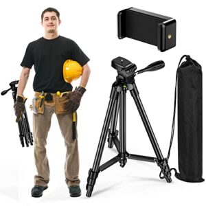 Elikliv Laser Level Tripod with Carry Bag, Elikliv Lightweight Adjustable Aluminum Alloy Tripod Stand for Rotary and Line Lasers (Support 1/4 Mounting Thread)