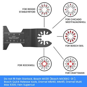 Oscillating Saw Blades, 33pcs Quick Release Oscillating Tool Blades for Wood Metal Cutting, Multi Tool blades Compatible with Fein Multimaster Porter Dewalt Makita Milwaukee Chicago Craftsmans etc.