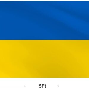 Ukraine Flag 3x5 Ft Outdoor Indoor Decoration Flag Banner with Two Brass Grommets Ukrainian National Flags I Stand with Ukraine