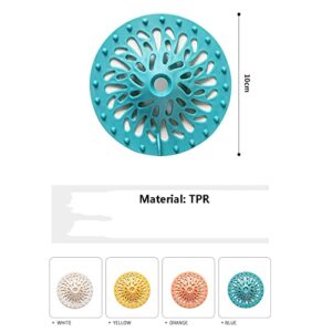 Mcles 4 Pack Silicone Drain Hair Catcher, Kitchen Sink Strainer, Drain Protectors,Hair Catcher Shower Drain Cover, Bathroom Shower Sink Stopper, Drain Cover Hair Trap, Easy to Install and Clean