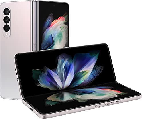 Samsung Galaxy Z Fold3 Fold 3 5G T-Mobile Locked Android Cell Phone US Version Smartphone Tablet 2-in-1 Foldable Dual Screen Under Display Camera - (Renewed) (256GB, Phantom Silver)