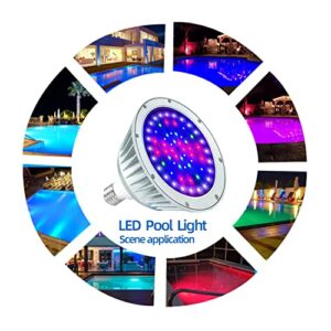 Yusosaif Color Changing LED Pool Lights for Inground Pool,120V 40W Waterproof,LED Replacement for 500W Pentair and Hayward Fixture, Pool Light Bulb