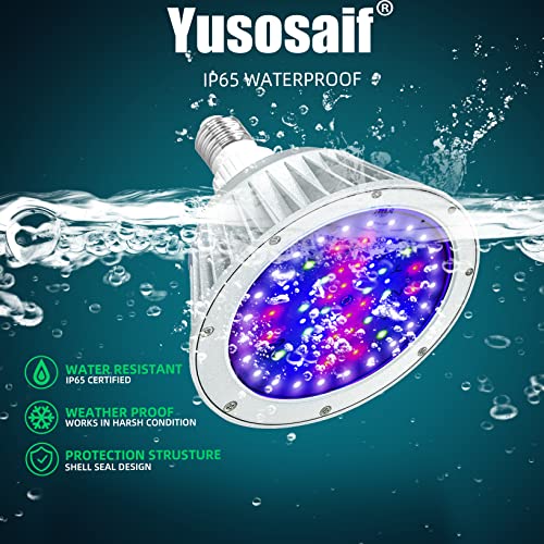 Yusosaif Color Changing LED Pool Lights for Inground Pool,120V 40W Waterproof,LED Replacement for 500W Pentair and Hayward Fixture, Pool Light Bulb