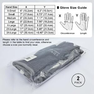 WORK FORMULA 2 Pack Snug Fit Cut Resistant Gloves Sheet Metal Handling, Glass Cutting, Box Cutting, Wood Working, HVAC (Medium)