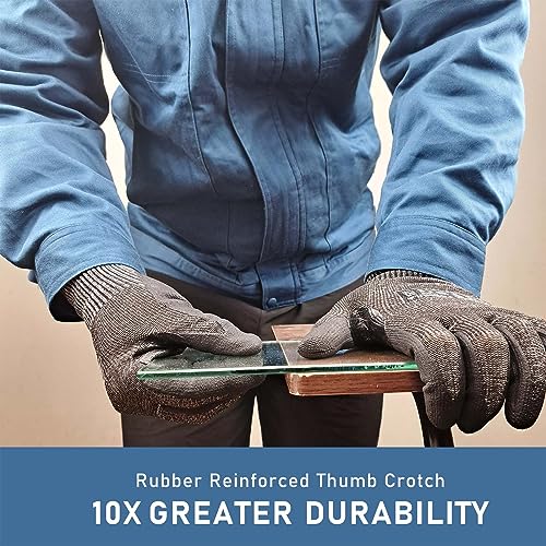 WORK FORMULA 2 Pack Snug Fit Cut Resistant Gloves Sheet Metal Handling, Glass Cutting, Box Cutting, Wood Working, HVAC (Medium)