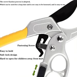 Pruning Scissors Garden Plant Clippers,Bonsai Trimming Rose Pruners Hand Tool Work 3 Times Easier,for Weak Hands, Gardening Gift for Any Occasion,Reinforced Design Handle Garden Shears