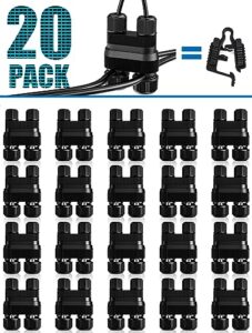 sunvie fastlock2 low voltage wire connector landscape lighting connectors waterproof 12-18 gauge wire connectors for low voltage landscape lights outdoor landscape path lights, 20 pack