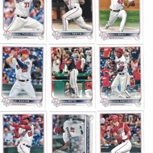 Washington Nationals / 2022 Topps Baseball Team Set (Series 1 and 2) with (19) Cards. PLUS 2021 Topps Nationals Baseball Team Set (Series 1 and 2) with (19) Cards. ***INCLUDES (3) Additional Bonus Nationals Cards! ***