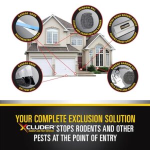 Xcluder 48 in. Standard Door Sweep, Aluminum 2-Pack, Seals Out Rodents & Pests, Enhanced Weather Sealing, Easy to Install; Rodent Protection; Rodent Proof Door Sweep