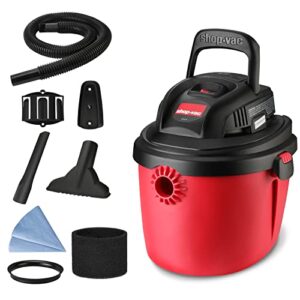 Shop-Vac 2.5 Gallon 2.5 Peak HP Wet/Dry Vacuum 2036000 + 1-1/4" Round Brush, 2 Pack