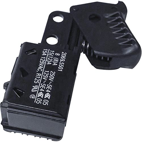 Fortool Black Switch 23-66-0205 For Milwaukee Sawzall, Drill 6509-30, 6519-21, 6519-31, 6520-21, 6523-21 Sawzalls, 1107-1 & 1107-6 Drills