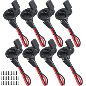 flutesan 8 pcs 12awg power socket sidewall port, weatherproof connect solar panel mount flush mountable compatible with sae connector with 32 screws for solar generator battery charger