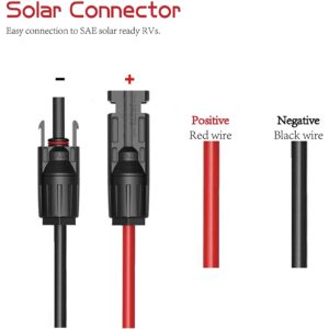 Ruikarhop 9Ft 12AWG Cable Solar Connector to XT60 Female Adapter Connector Connect Solar Panel for Solar Generator