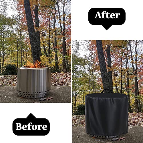 Izzybang Outdoor Heatwave Fire Pit Cover for Patio Bonfire Fireplace Heavy Duty Weather Resistant Cover for 28 Inch Diameter Round Fire Pits (32in)