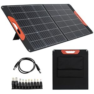 100w portable solar panel charger for rv & camping essentials solar power kit for home w/ dc & usb outputs